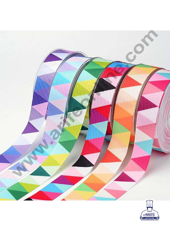 Home CAKE DECOR™ 1 Roll MultiColor Triangle Ribbon | Assorted Color ...