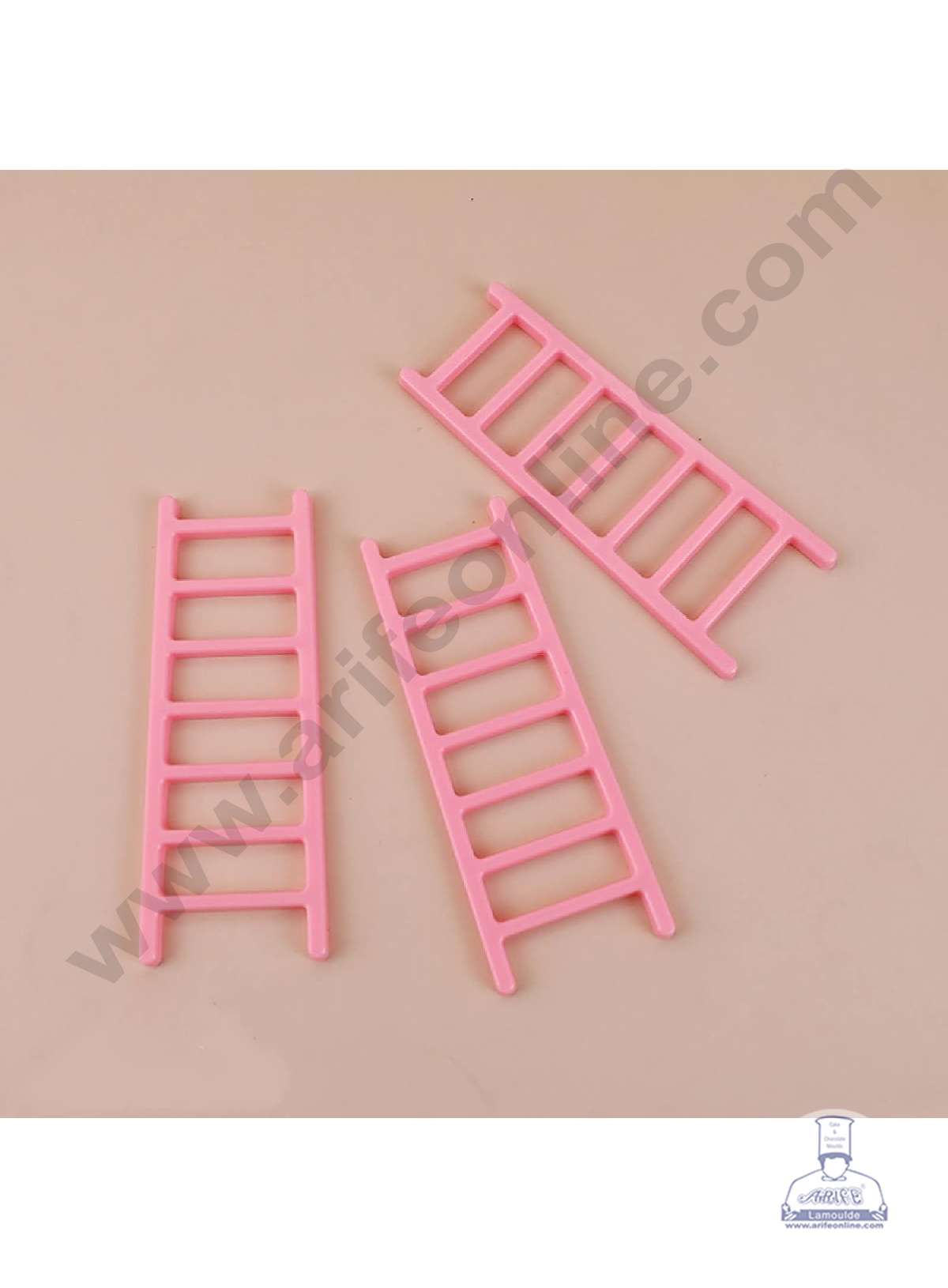 CAKE DECOR™ 10 Pieces Pink Plastic Ladder Toys Cake Toppers (SB-T-CJ02 ...