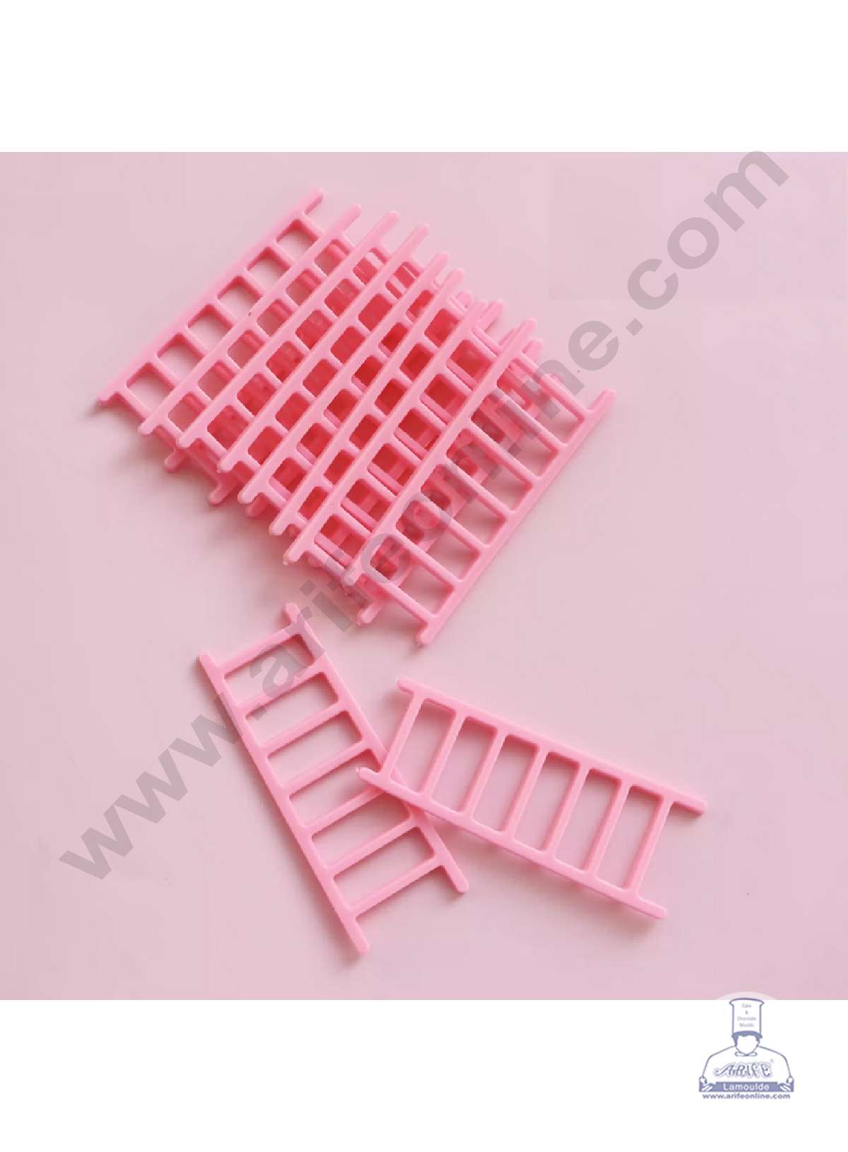 CAKE DECOR™ 10 Pieces Pink Plastic Ladder Toys Cake Toppers (SB-T-CJ02 ...