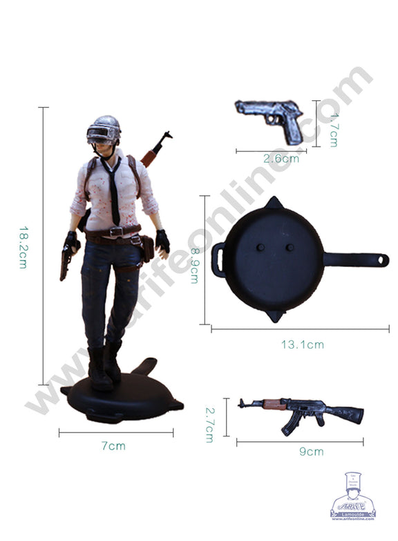 Home CAKE DECOR™ PUBG Male Player With Weapons Cake Toy Topper - 1 Piece