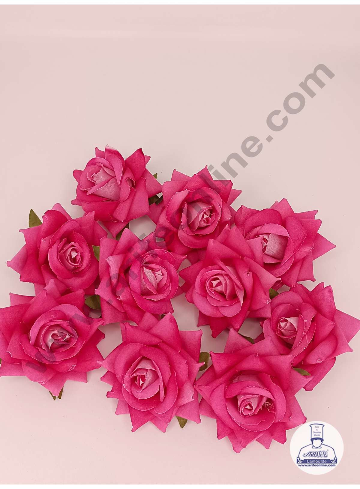 CAKE DECOR™ Medium Velvet Rose Artificial Flower For Cake Decoration ...