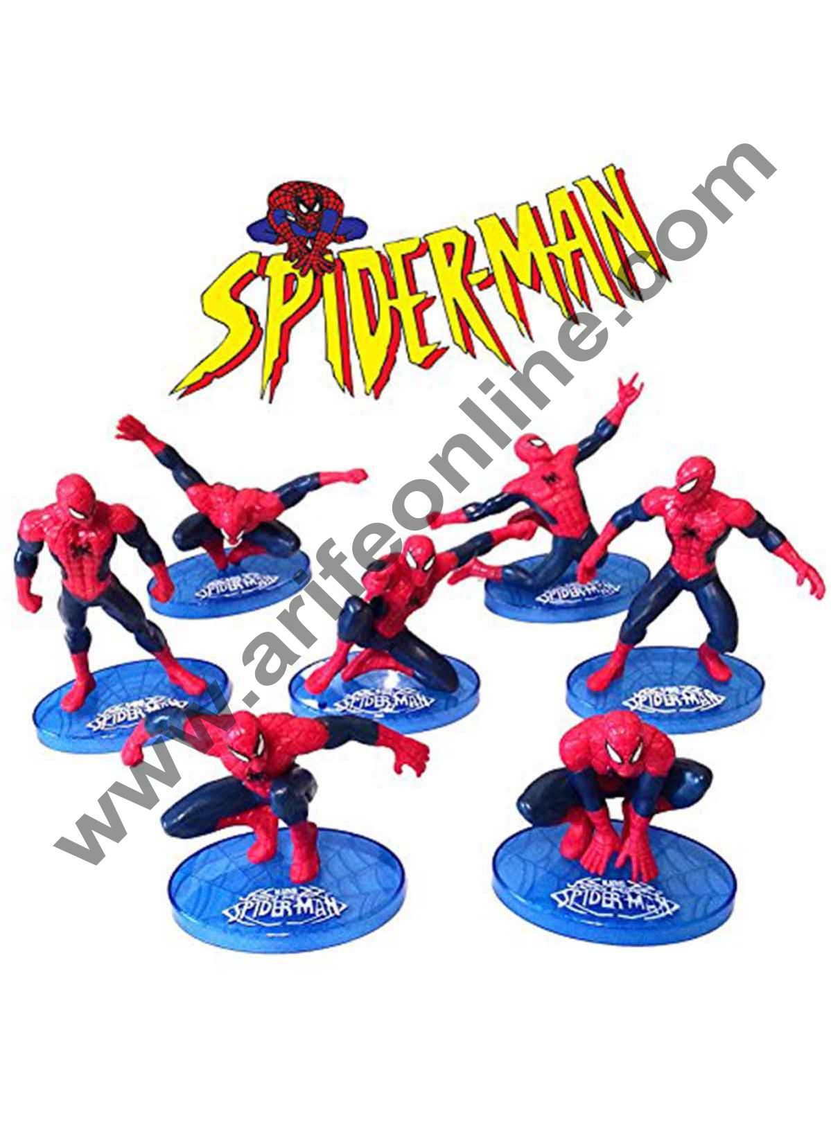 Cake Decor Ultimate Spider man CAKE TOPPER Superhero 7 Figure Set Birt ...