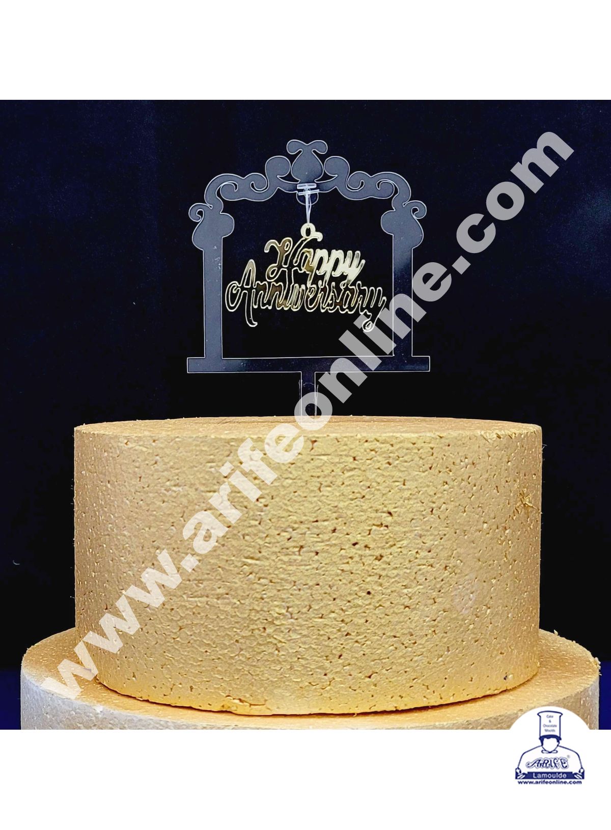 Cake Decor Exclusive Acrylic Hanging Cake Topper - Wedding Frame Gold ...