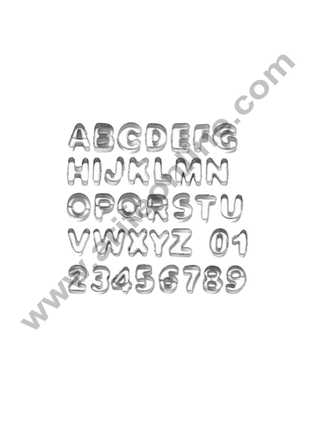 Cake Decor 36pcs/Set Stainless Steel Alphabet Letters & Numbers Ba ...