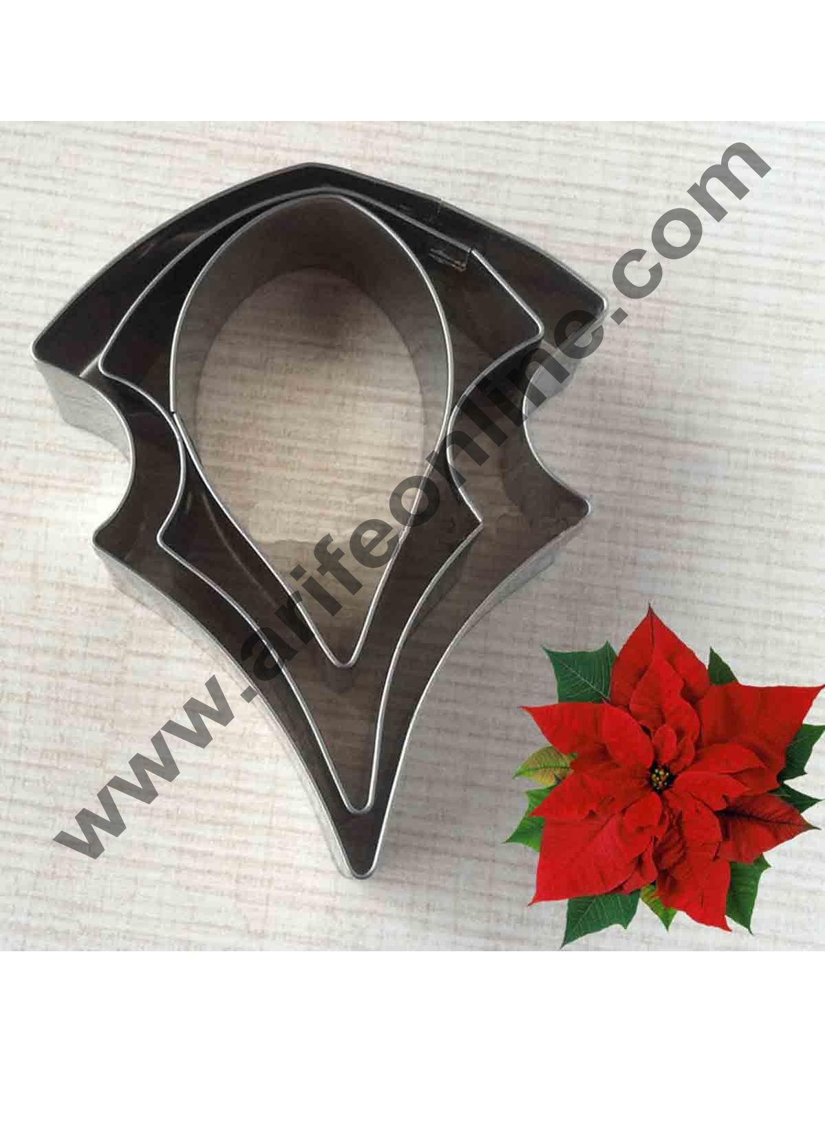 Cake Decor 3 Pcs Lily Poinsettia Sugarcraft Shape Cutter Bakeware Moul ...