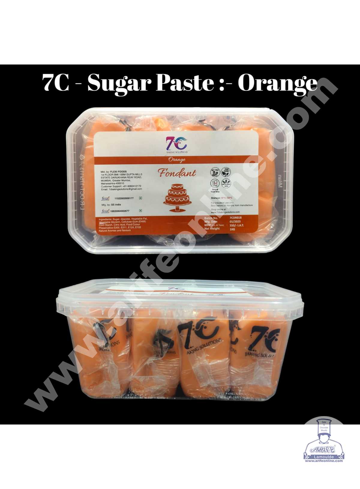 7C Fondant - Orange (1 KG) – Arife Online Store
