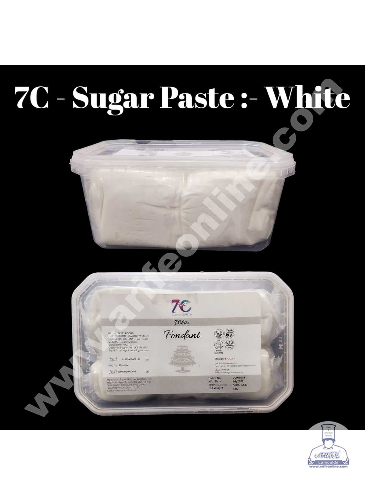 7C Fondant - White (1 KG) – Arife Online Store