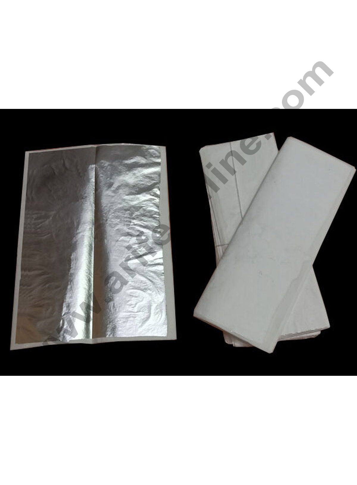 7C Pure Edible Silver Leaf for Cake Decoration, Sweets Decoration, Tem ...