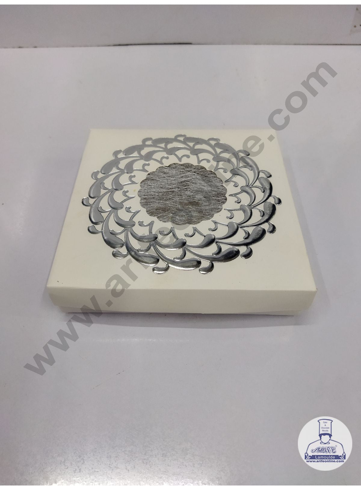 Cake Decor 9 Cavity Chocolate Boxes Set of 10 Pieces - Silver (SBBX-14 ...