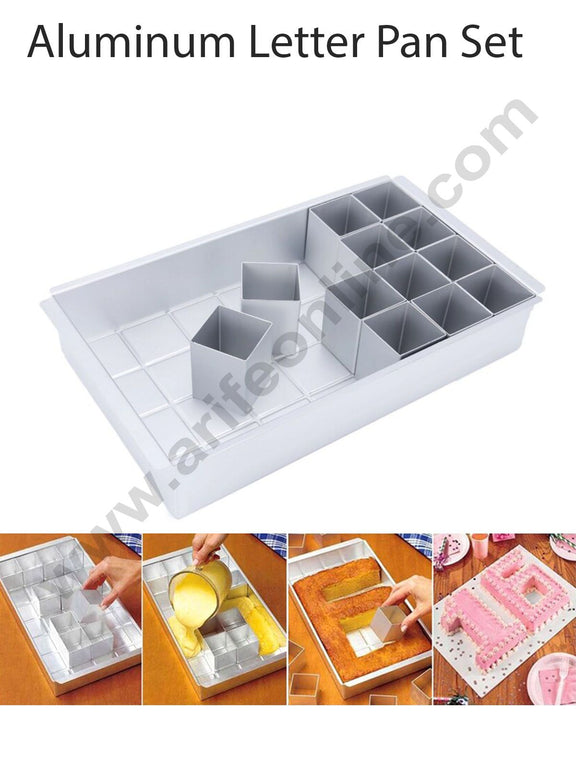 Home Cake Decor Aluminum Letter Pan Set Cake Mould(SBAM-052)