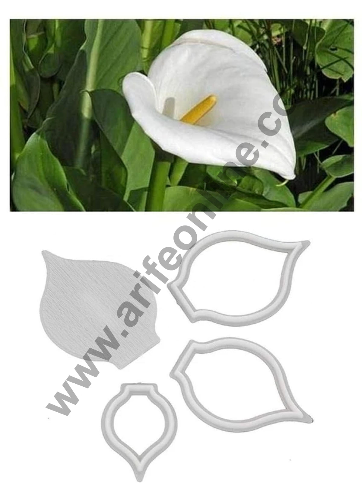 Cake Decor Plastic Arum Lily Flower Cutter Fondant Cutter Cake Cutter ...