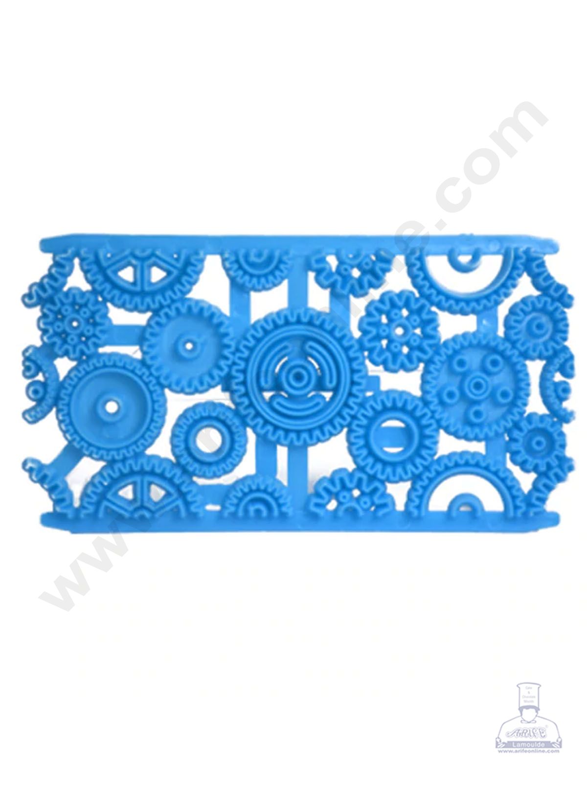 Cake Decor Plastic Clock Work Gears Shape Quilt Mold Embosser Fondant ...