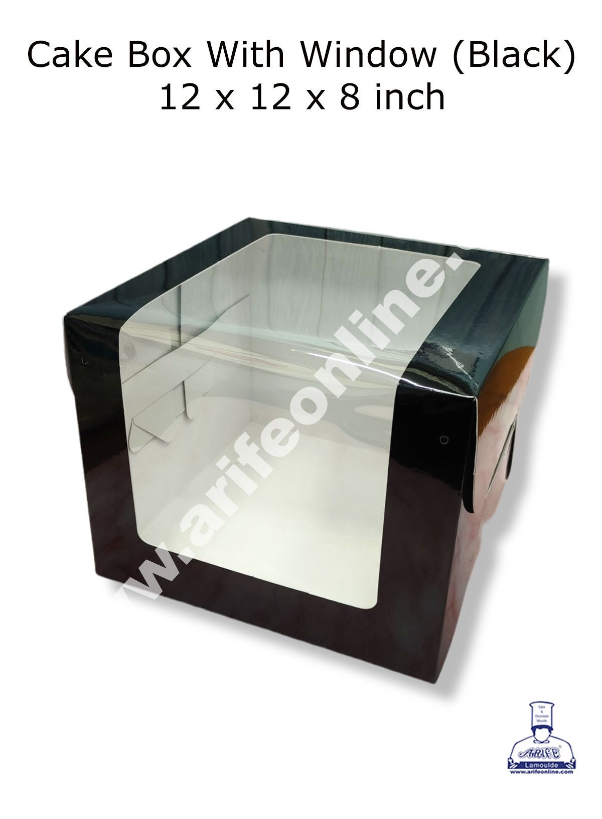 Cake Decor Cake Boxes Black Paper Boxes - 12x12x8 Inch Pack of 5 Piece ...