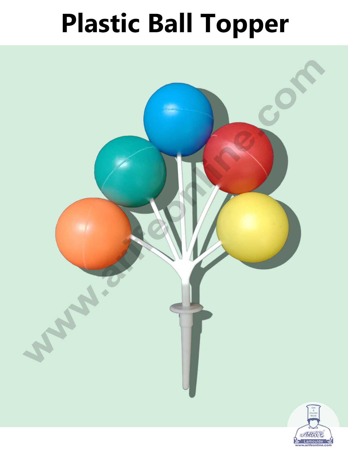 CAKE DECOR™ 1 Pieces Plastic Ball Cake Toppers - SBTO-048 – Arife ...