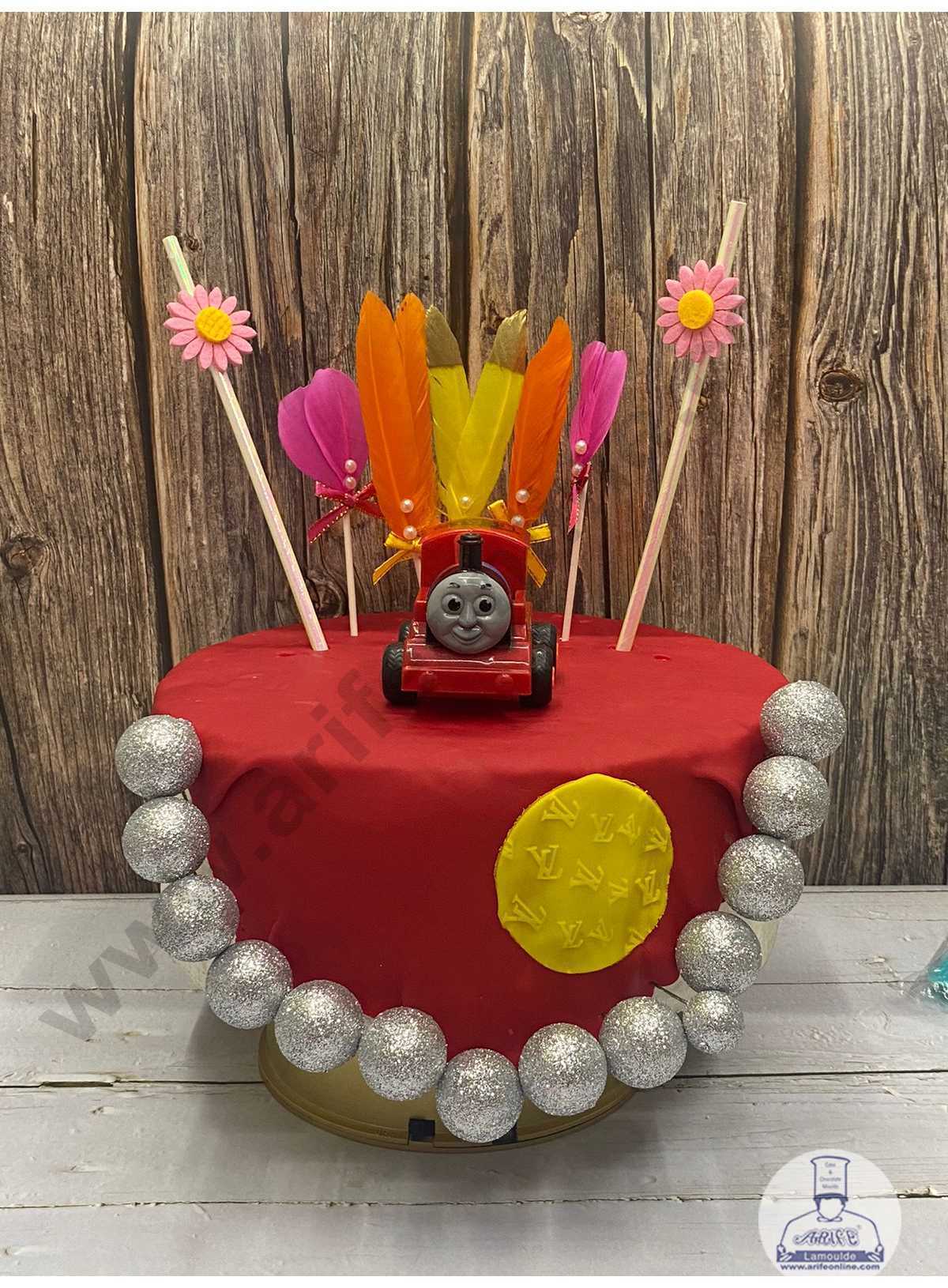 CAKE DECOR™ 1 Pieces Red Thomas & Friends Engine Toys Cake Toppers (SB ...