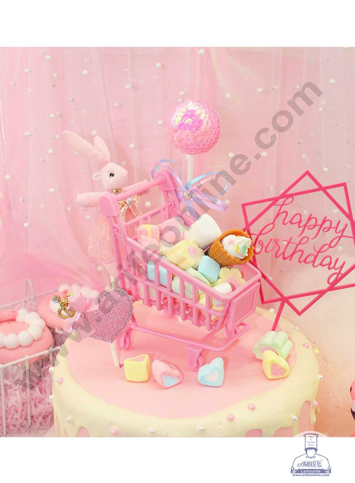 CAKE DECOR™ 1 Pieces Shopping Cart Toys Cake Toppers (SB-T-JH188 ...