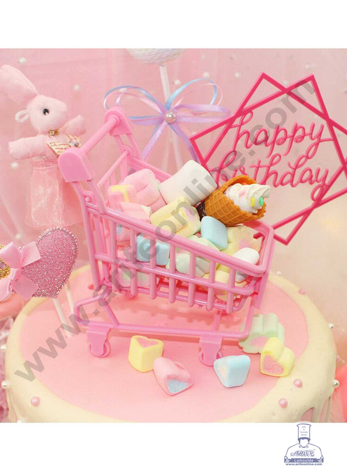 CAKE DECOR™ 1 Pieces Shopping Cart Toys Cake Toppers (SB-T-JH188 ...