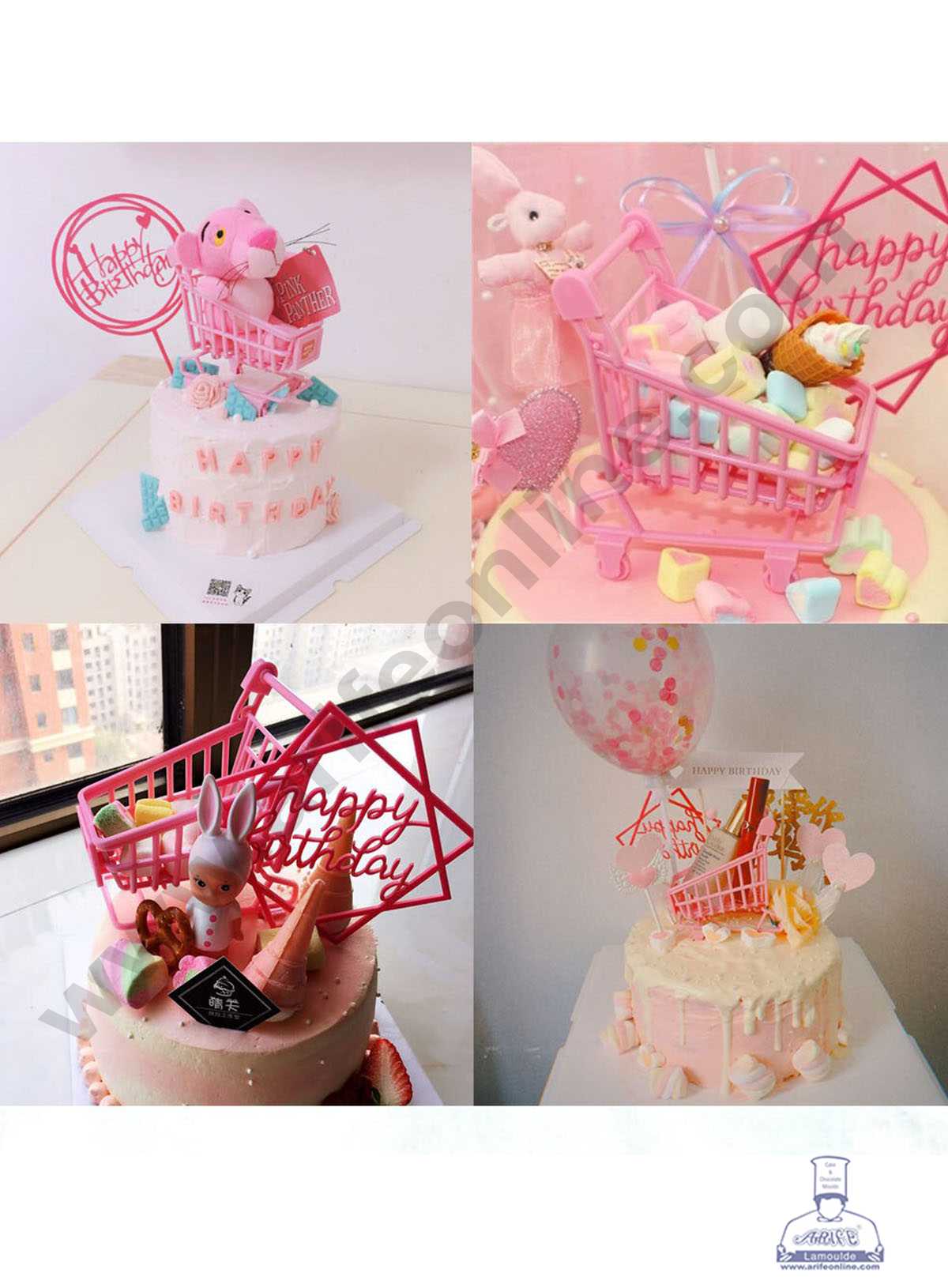 CAKE DECOR™ 1 Pieces Shopping Cart Toys Cake Toppers (SB-T-JH188 ...