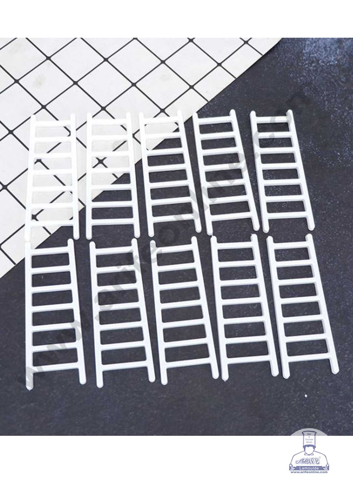 CAKE DECOR™ 10 Pieces White Plastic Ladder Toys Cake Toppers (SB-T-CJ0 ...