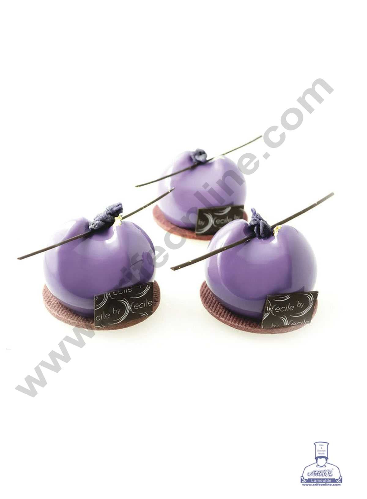 CAKE DECOR™ 12 Cavity 3D Pavoflex Moon Shape Muffin Mould Entremet Cak ...