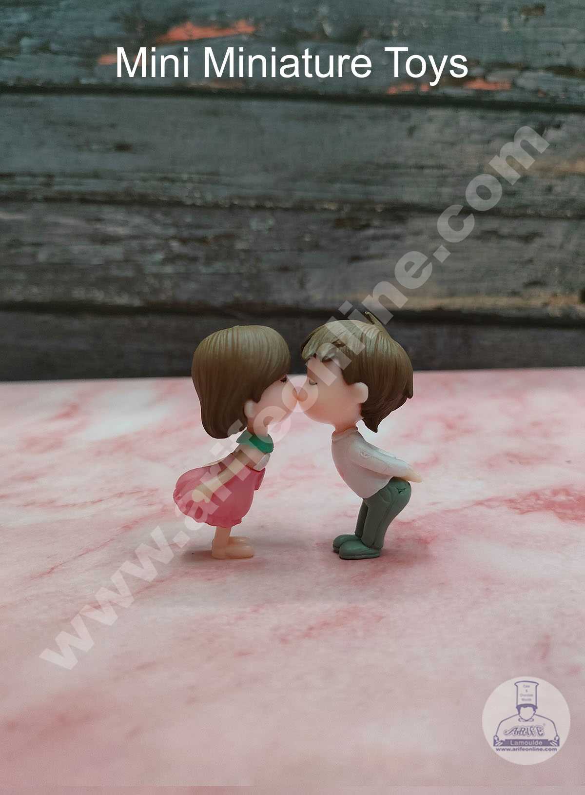 CAKE DECOR™ 2 Pieces Set Couple Mini Miniature Cake Toppers (SB-TOYS-M ...