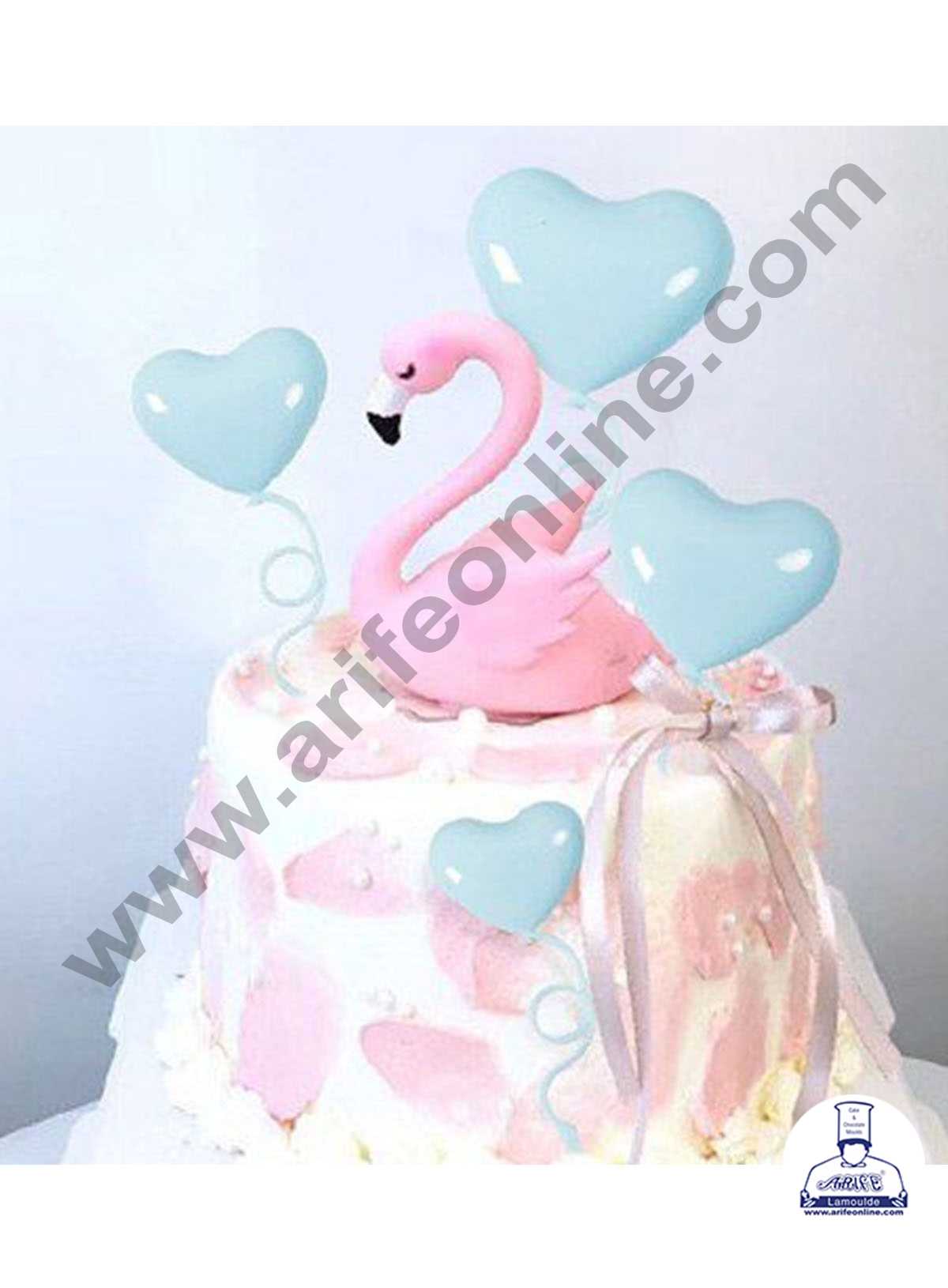 CAKE DECOR™ 4 Pieces Plastic Heart Cake Toppers - Light Blue ( SBT-H-L ...