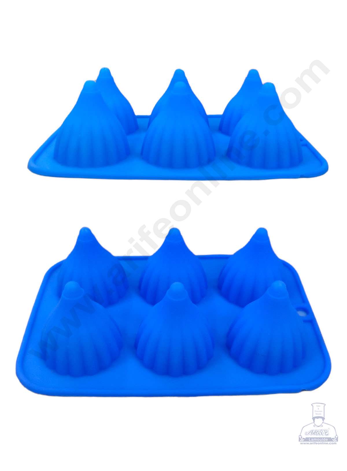 CAKE DECOR™ 6 Cavity Plain Modak Shape Chocolate Mould Ganesh Chaturti ...