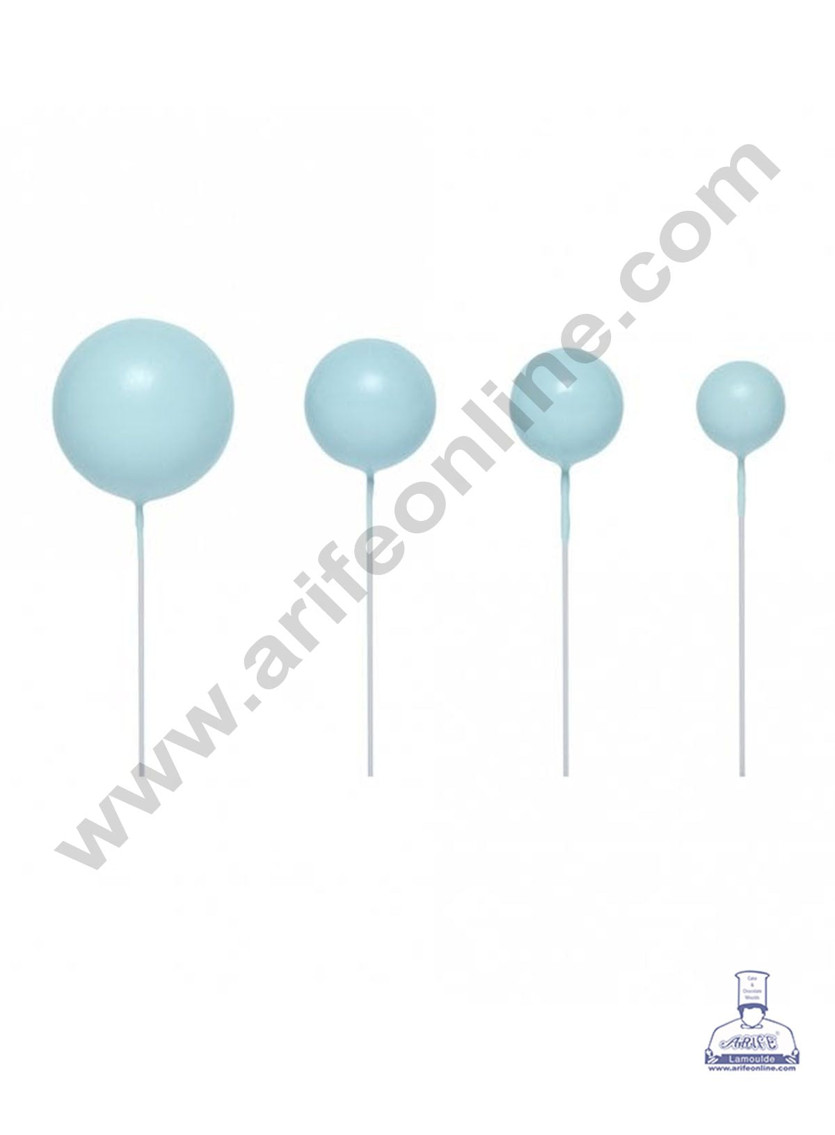 CAKE DECOR™ Blue Faux Balls Topper For Cake and Cupcake Decoration - 2 ...