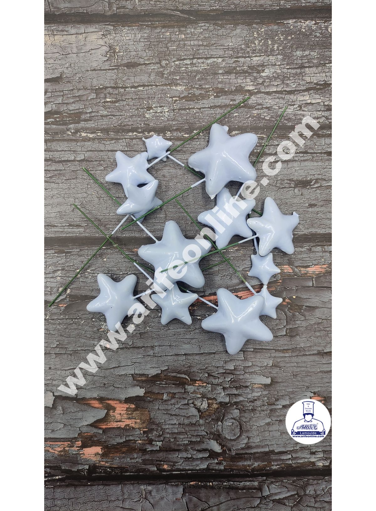 CAKE DECOR™ Blue Faux Star Topper For Cake and Cupcake Decoration ...
