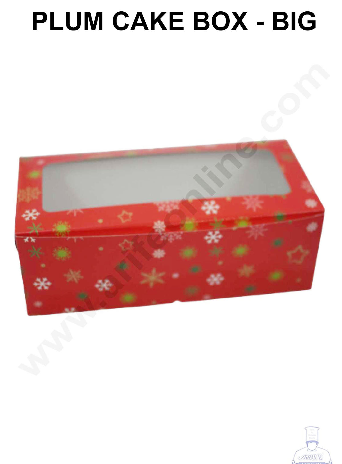 CAKE DECOR™ Christmas Theme Plum Cake Box Clear Window, Plum Carriers ...
