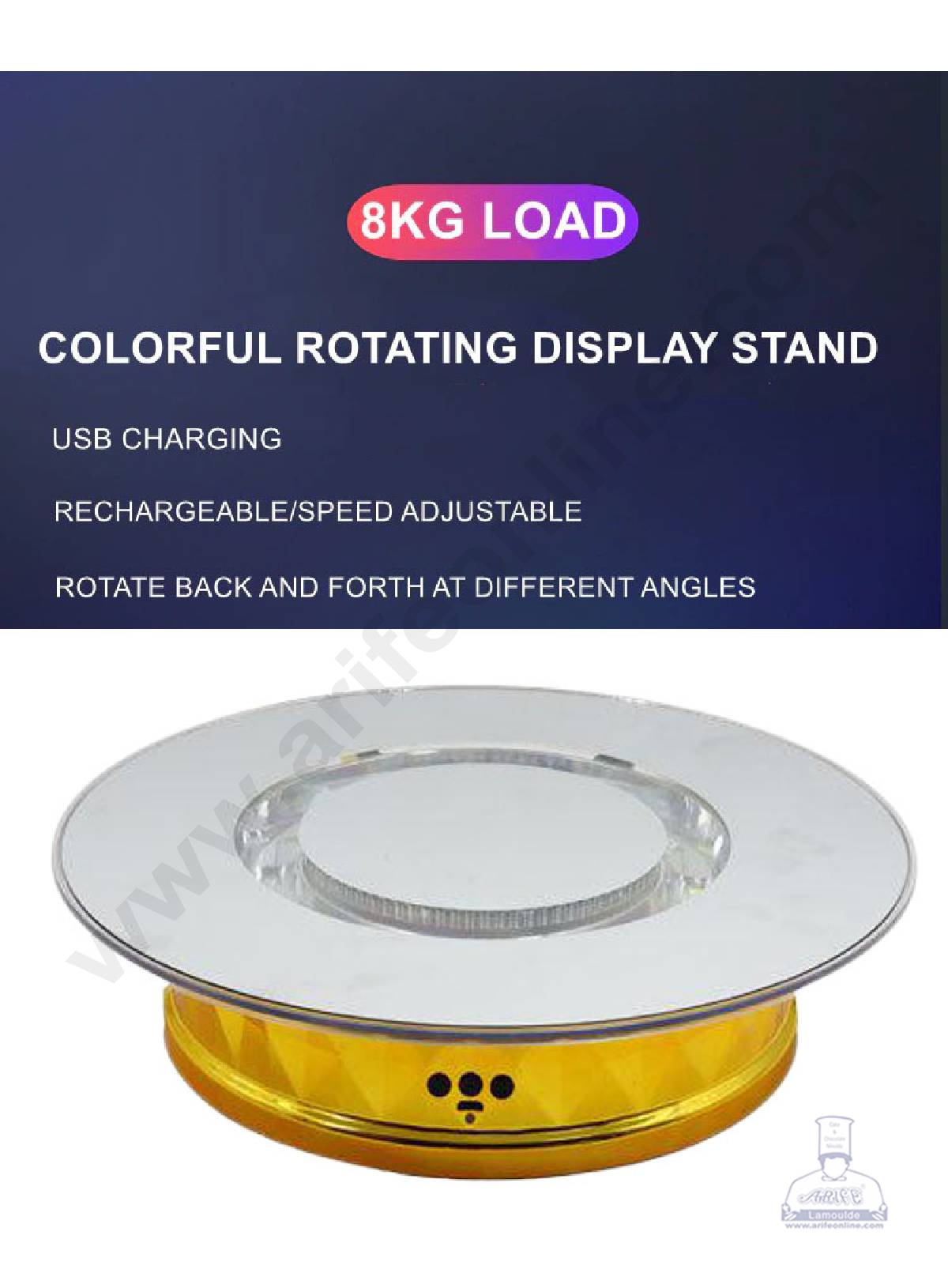 CAKE DECOR™ Colorful Rotating Display Stand – Arife Online Store