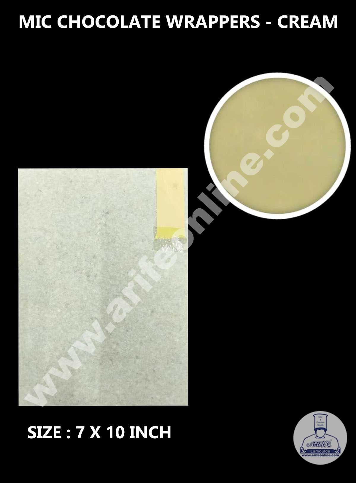 CAKE DECOR™ MIC Aluminum Foil Chocolate Wrapper - Cream (7x10 Inch ...