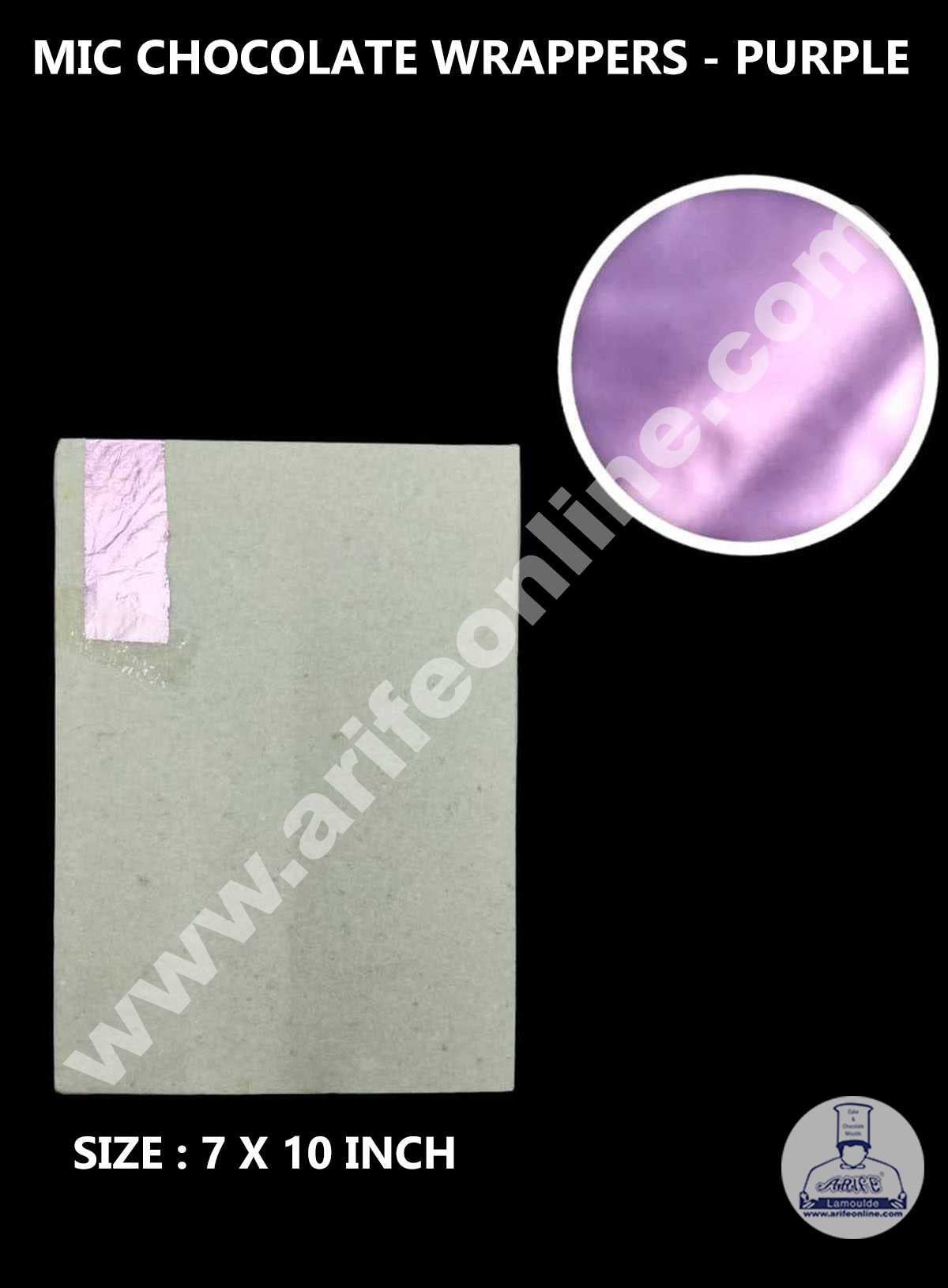 CAKE DECOR™ MIC Aluminum Foil Chocolate Wrapper - Purple (7x10 Inch ...