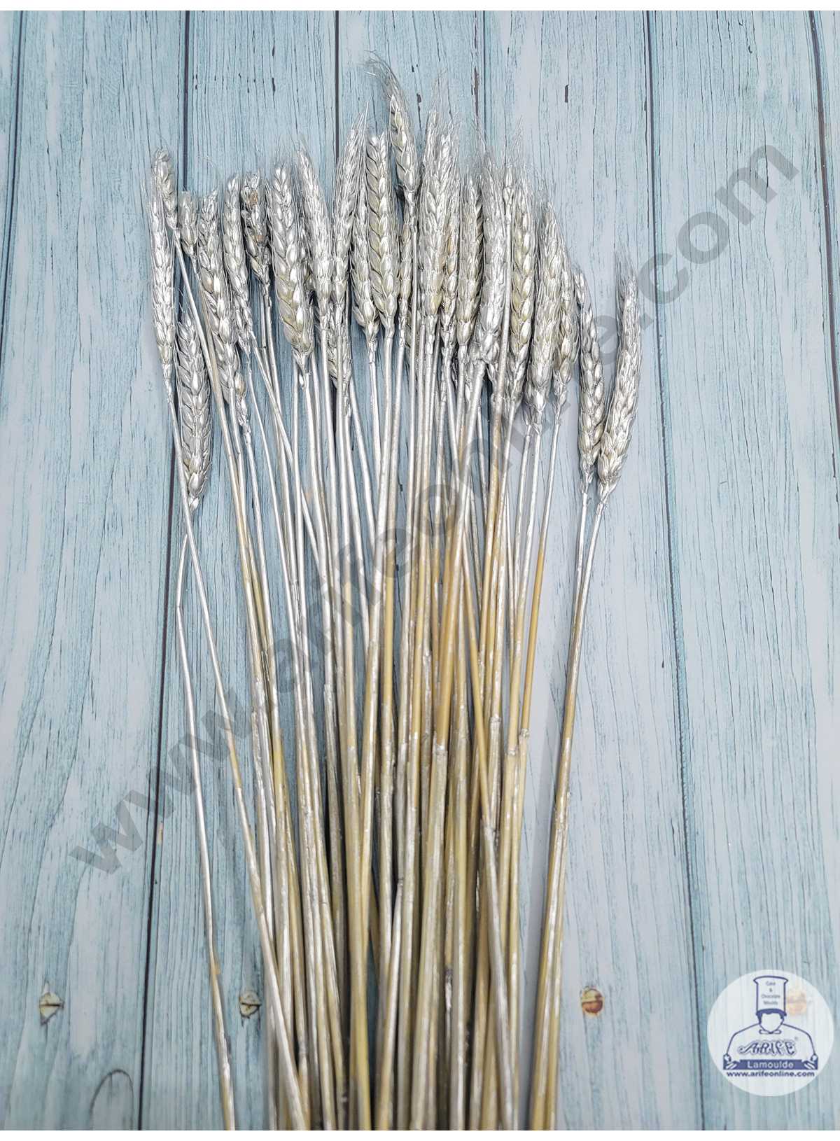 CAKE DECOR™ Natural Silver Color Dried Wheat Grass Wheat Stalks For Ca ...