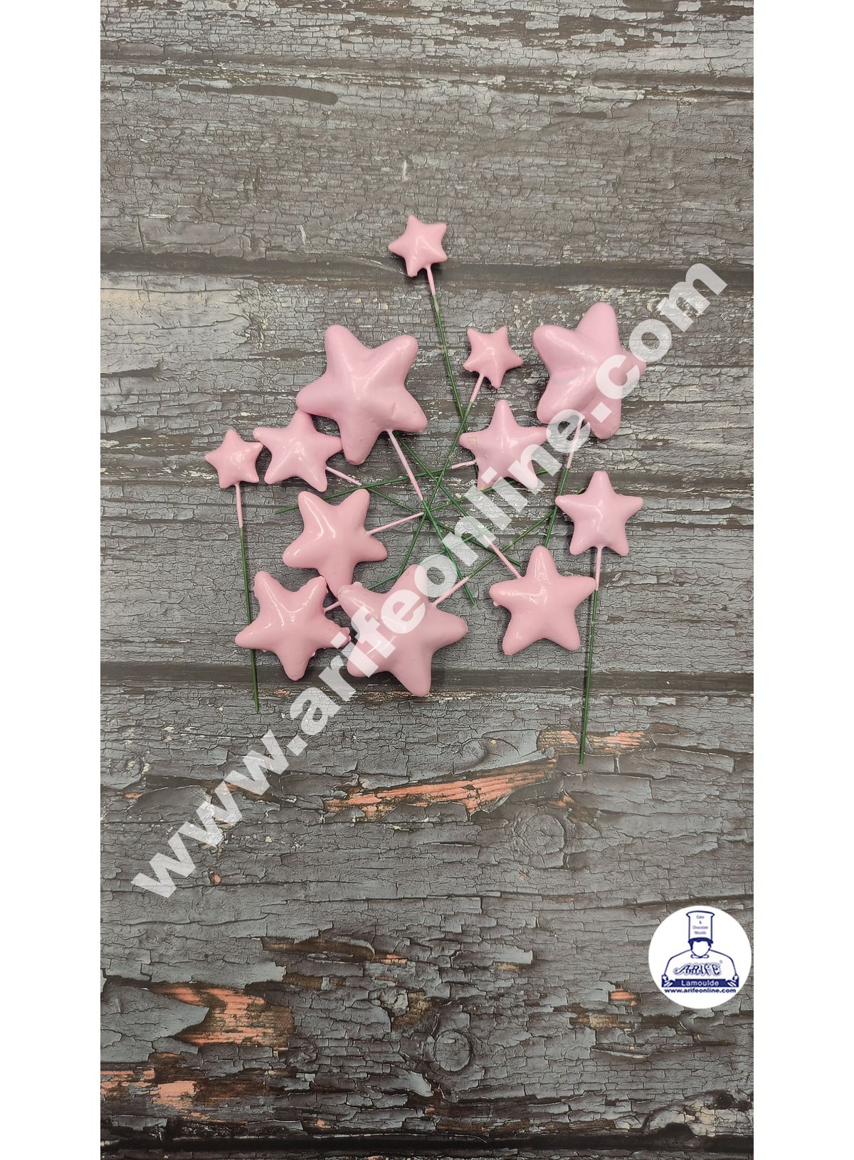 CAKE DECOR™ Pink Faux Star Topper For Cake and Cupcake Decoration ...