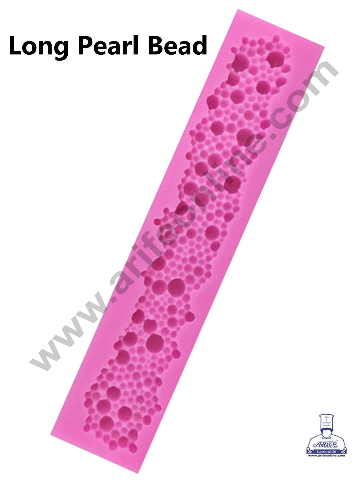 CAKE DECOR™ Silicon 1 Cavity Long Pearls Beads Shape Silicone Fondant ...