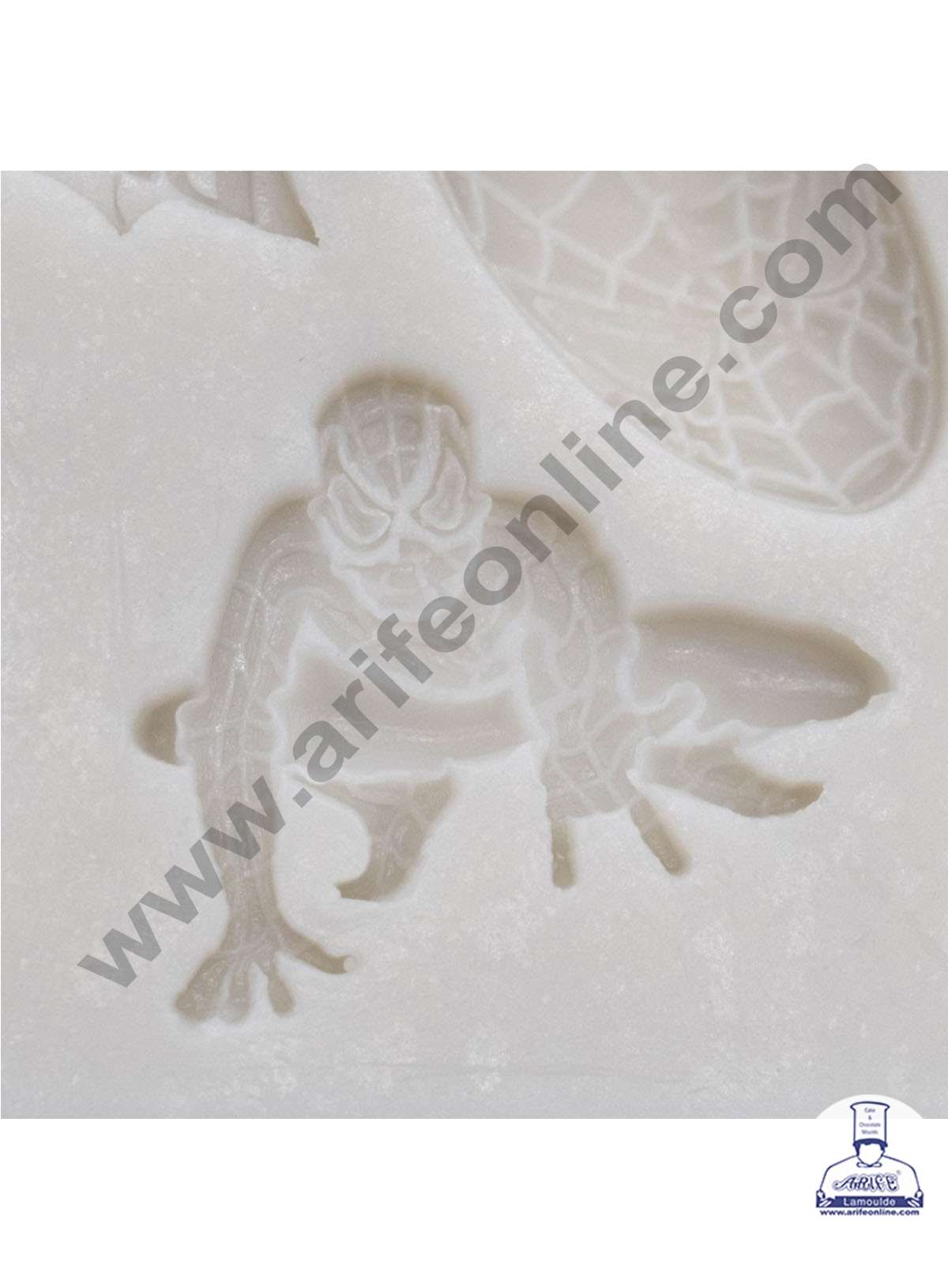 CAKE DECOR™ Silicon 6 Cavity Batman Spiderman logo Silicone Fondant Mo ...