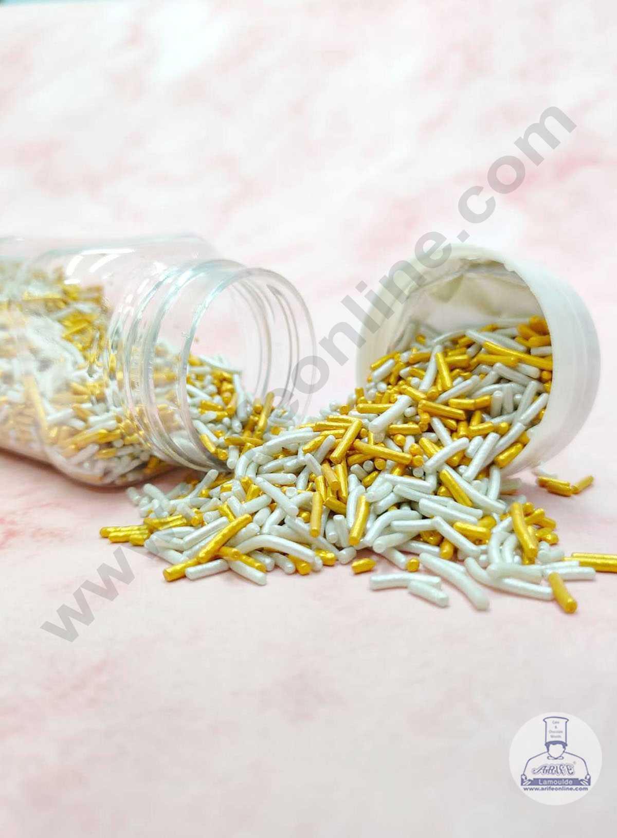 CAKE DECOR™ Sugar Candy - Vermicelli Golden and Silver Color Candy - 1 ...