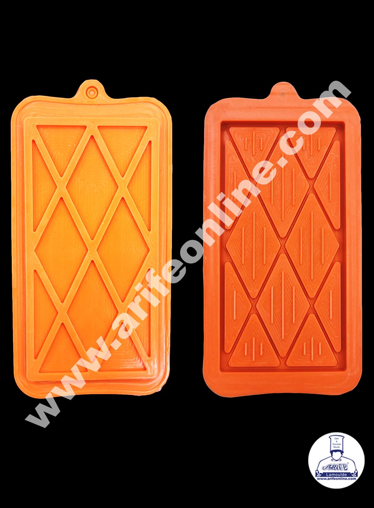Cake Decor 1 Cavity Different Diamond Triangle Shape Silicone Bar Mold ...