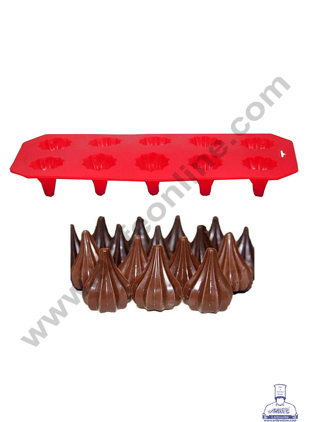 Cake Decor 10 Cavity Modak Shape Chocolate Mould, Ganesh Chaturti Fest ...