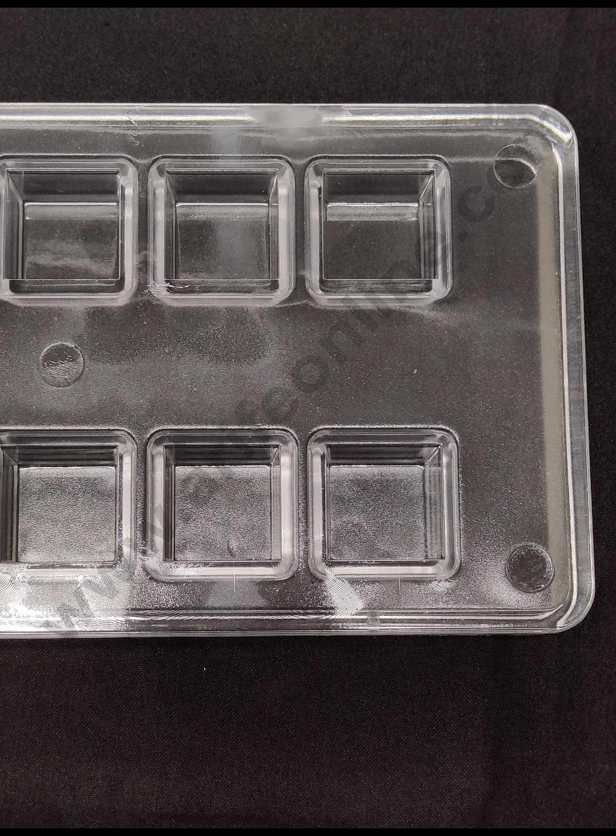 Cake Decor 10 Cavity Square Shape Small Polycarbonate Chocolate Mould ...