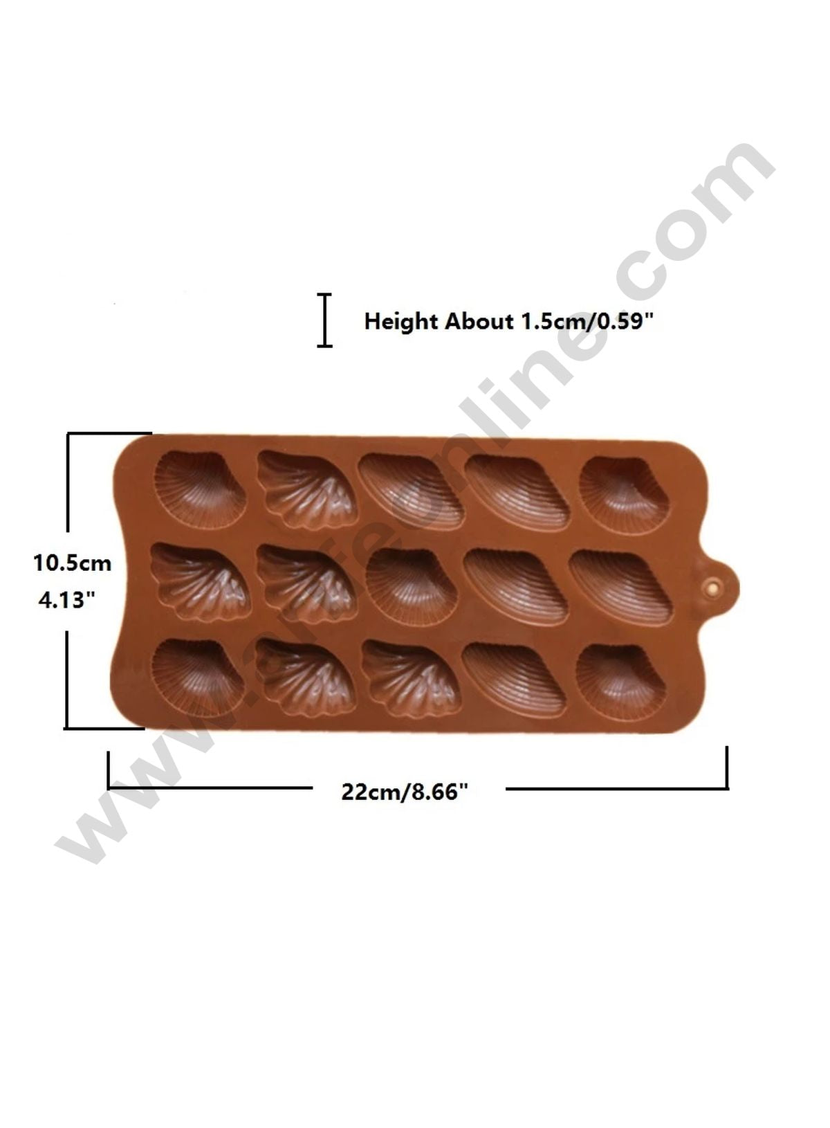 Cake Decor 15 Cavity Mix Sea Shells Shape Silicone Chocolate Mould ...