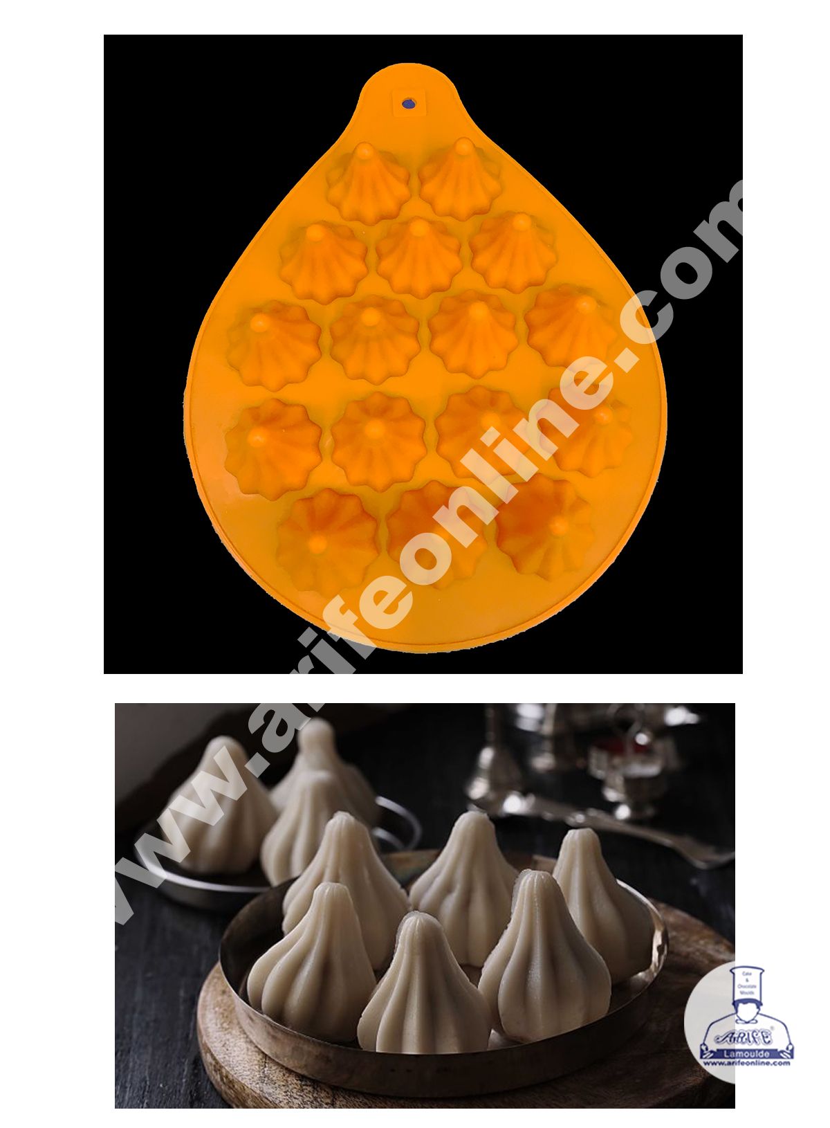 Cake Decor 16 Cavity Modak Shape Chocolate Mould, Ganesh Chaturti Fest ...