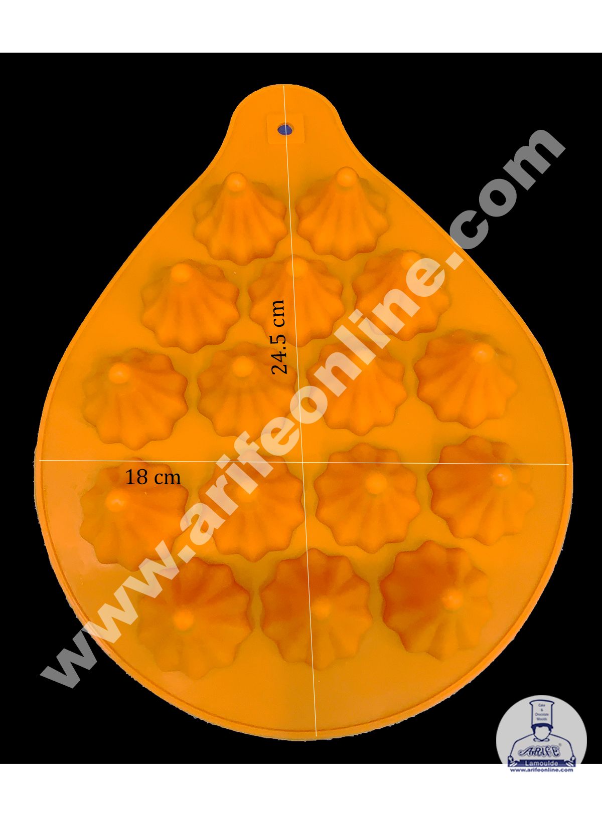 Cake Decor 16 Cavity Modak Shape Chocolate Mould, Ganesh Chaturti Fest ...