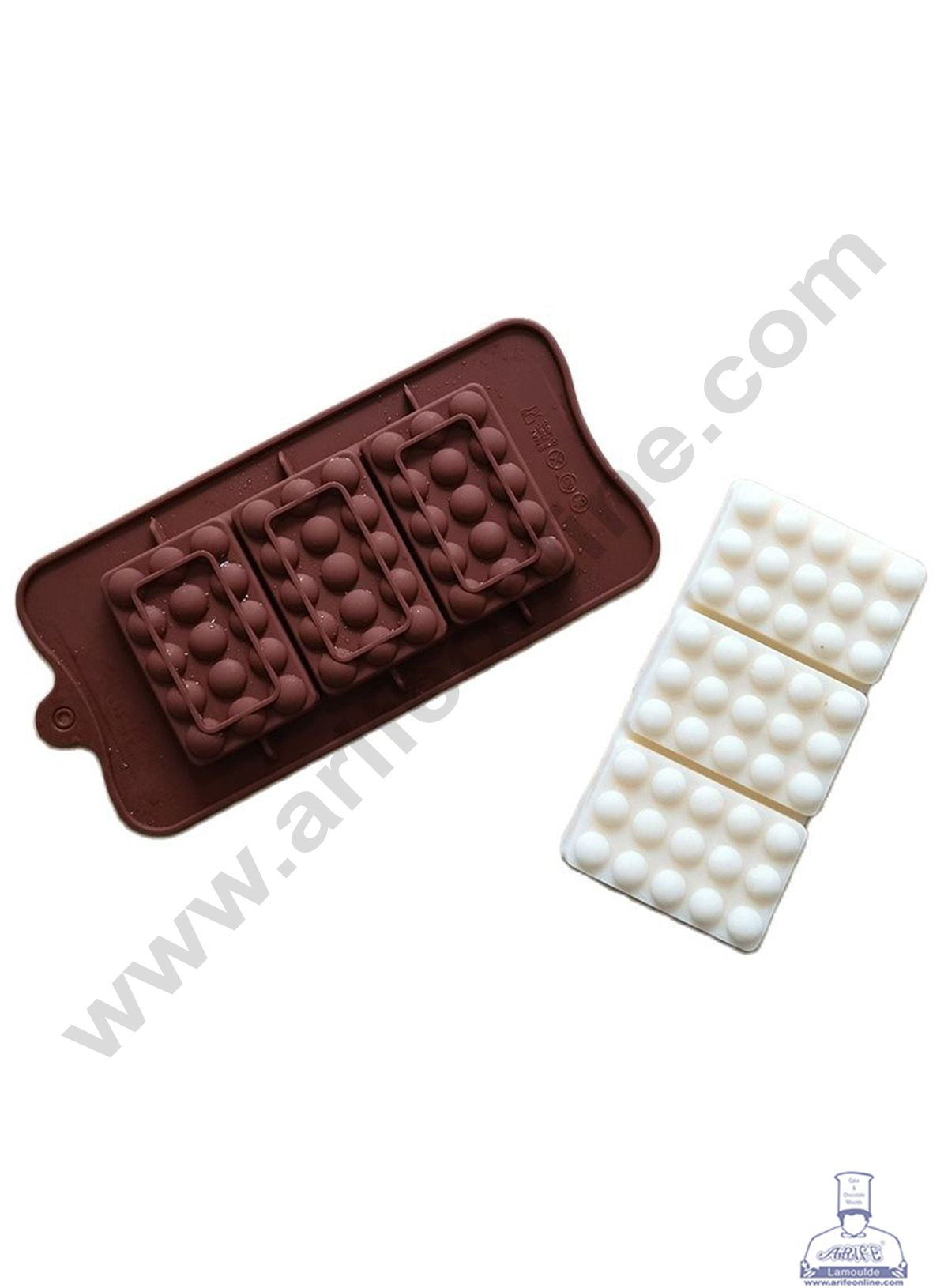 Cake Decor 3 Cavity Big Lego Bar Shape Silicone Chocolate Mold ( SBCM ...