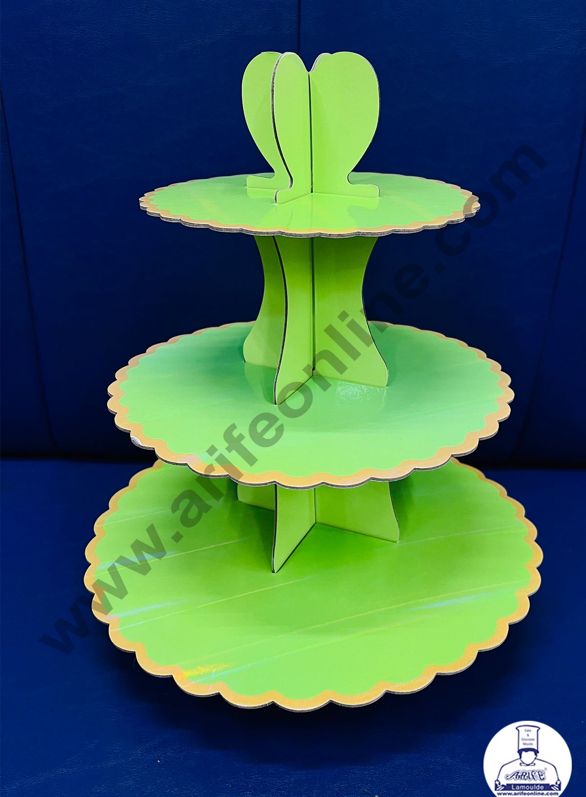 Cake Decor 3 Tier Cardboard Cupcake Stand Green Arife Online Store