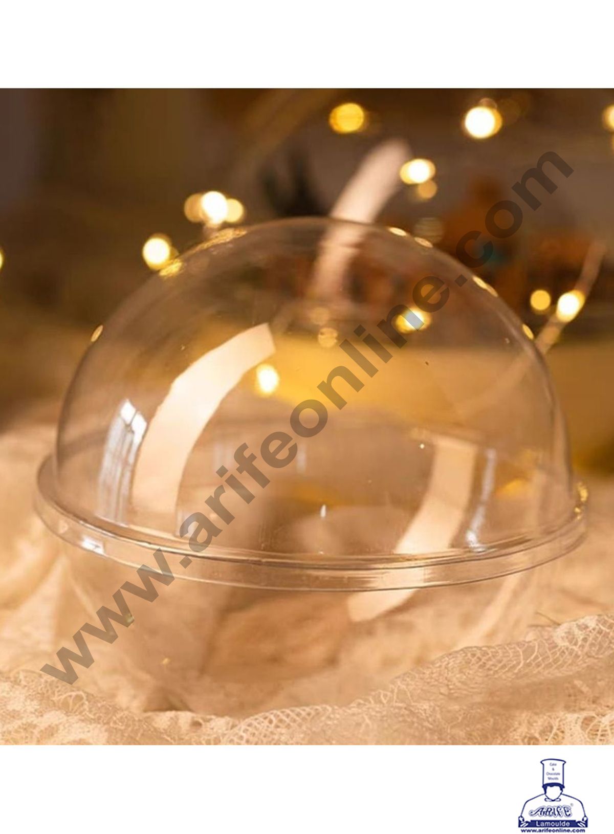 Cake Decor 6 Inch Transparent Bowl Acrylic Globe Ball – ( Pack of 10 ...