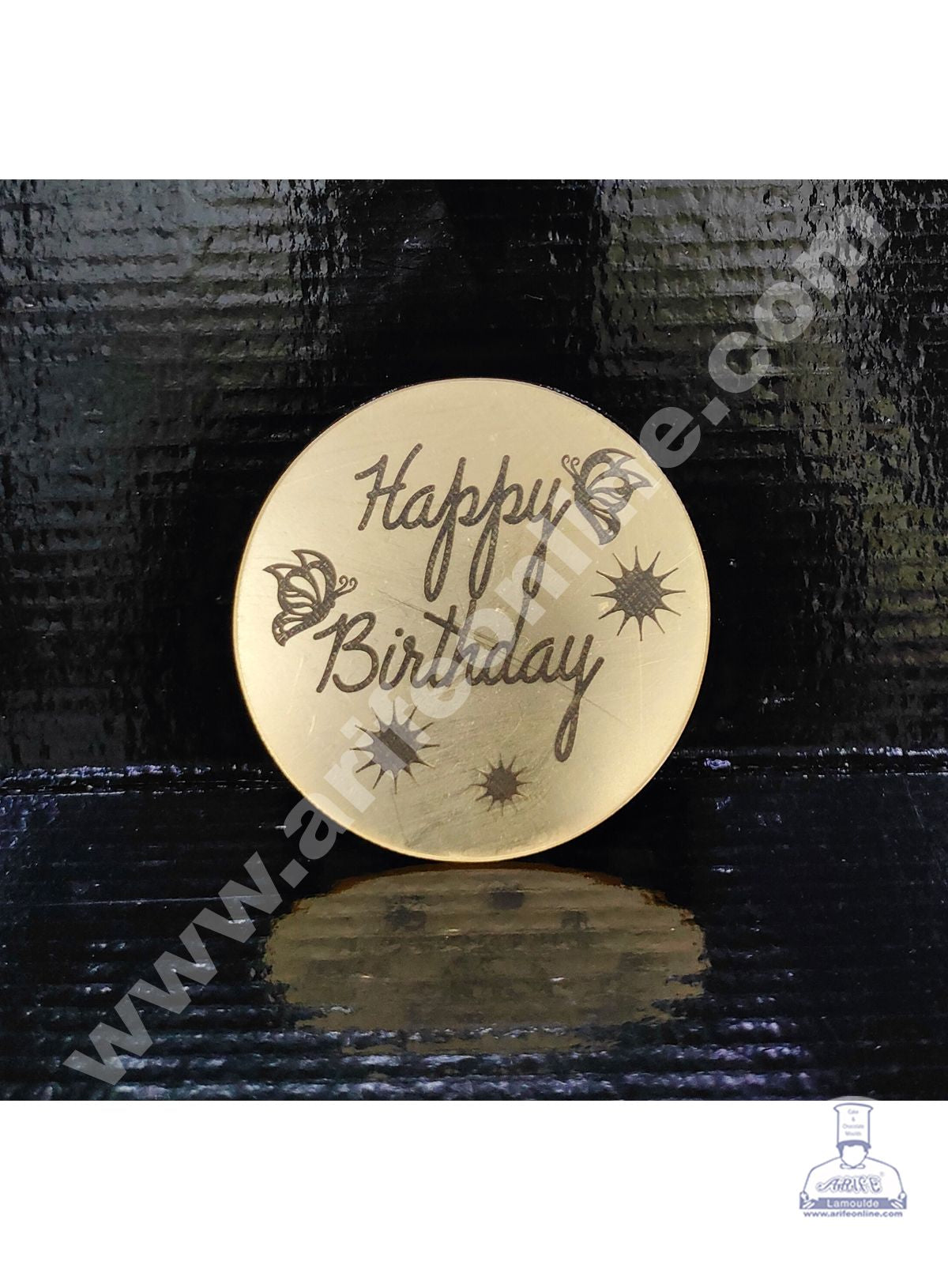 Cake Decor Acrylic Happy Birthday Coin Topper for Cake and Cupcakes ...