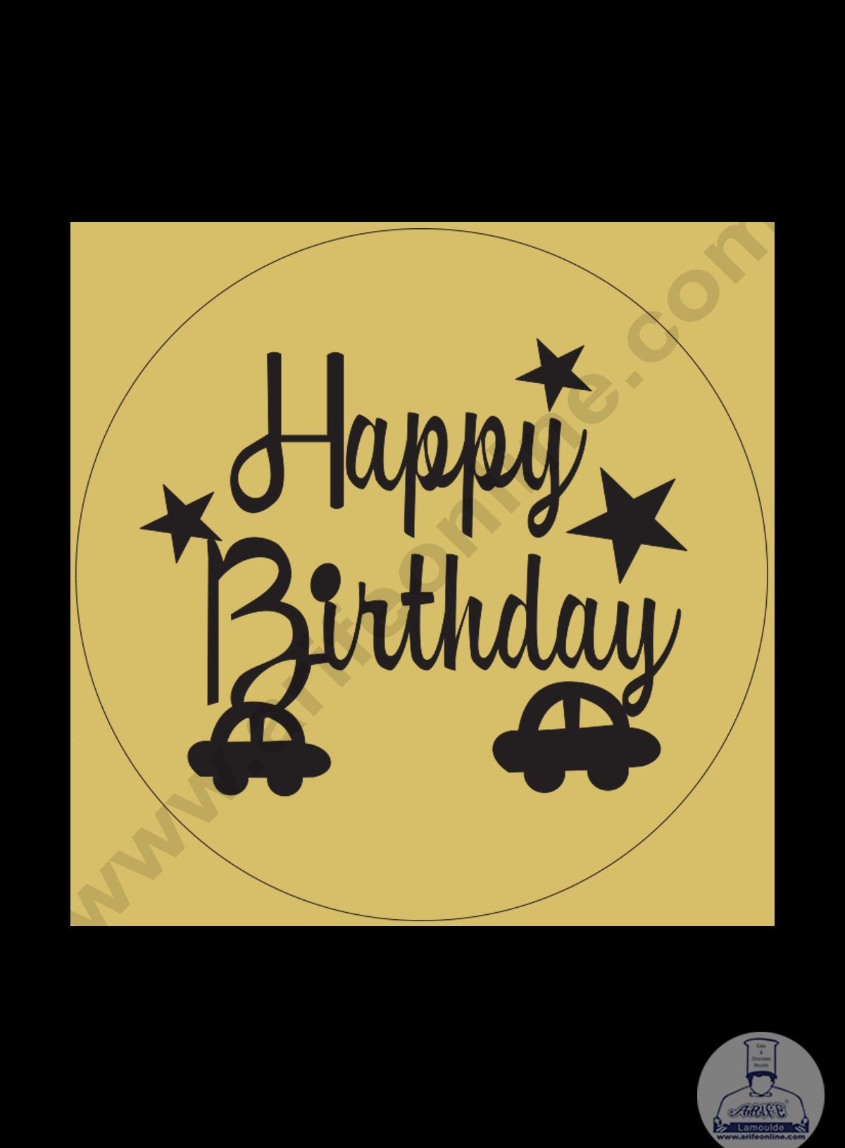 Cake Decor Acrylic Happy Birthday Coin Topper for Cake and Cupcakes ...