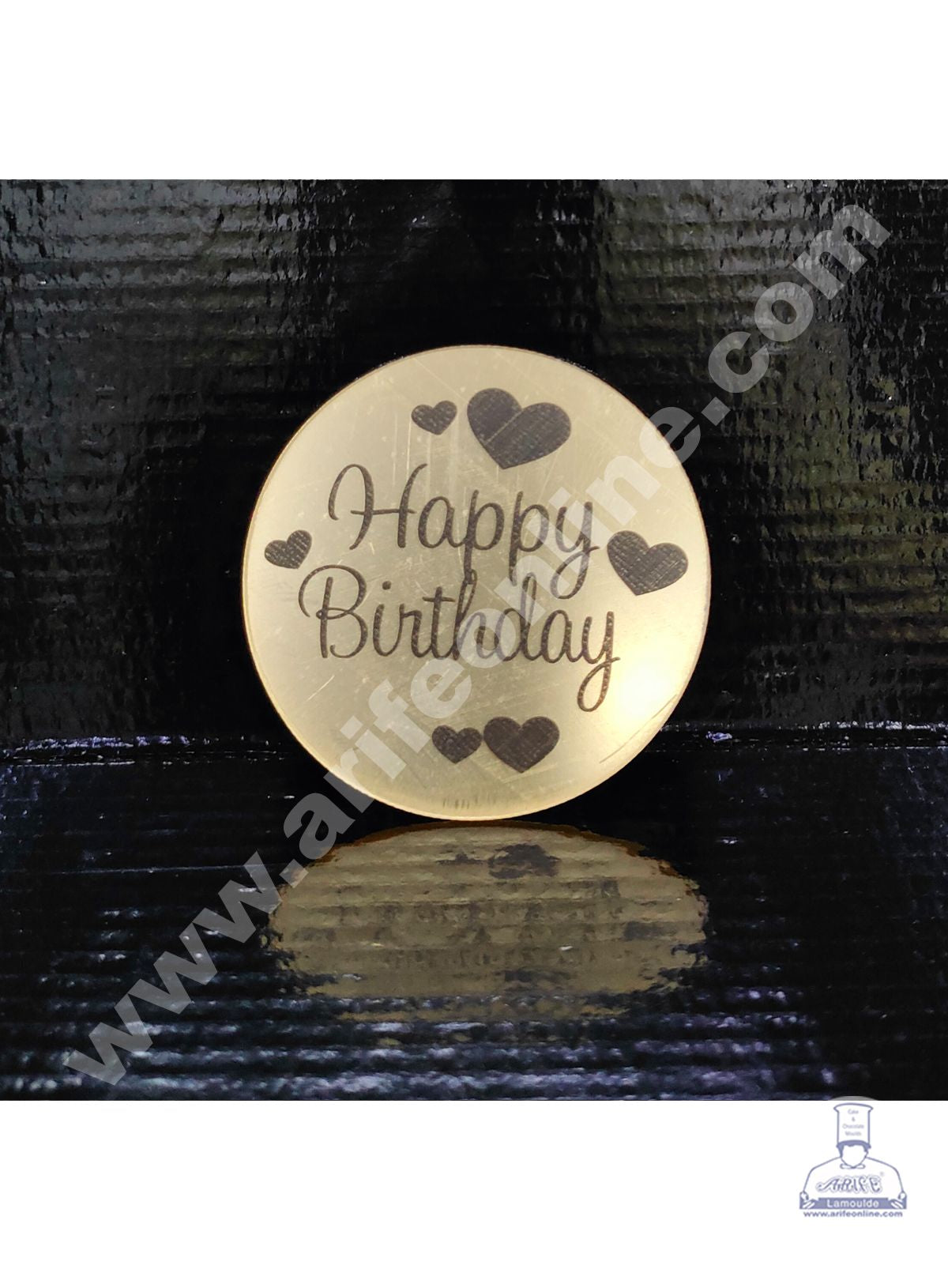 Cake Decor Acrylic Happy Birthday Coin Topper for Cake and Cupcakes ...